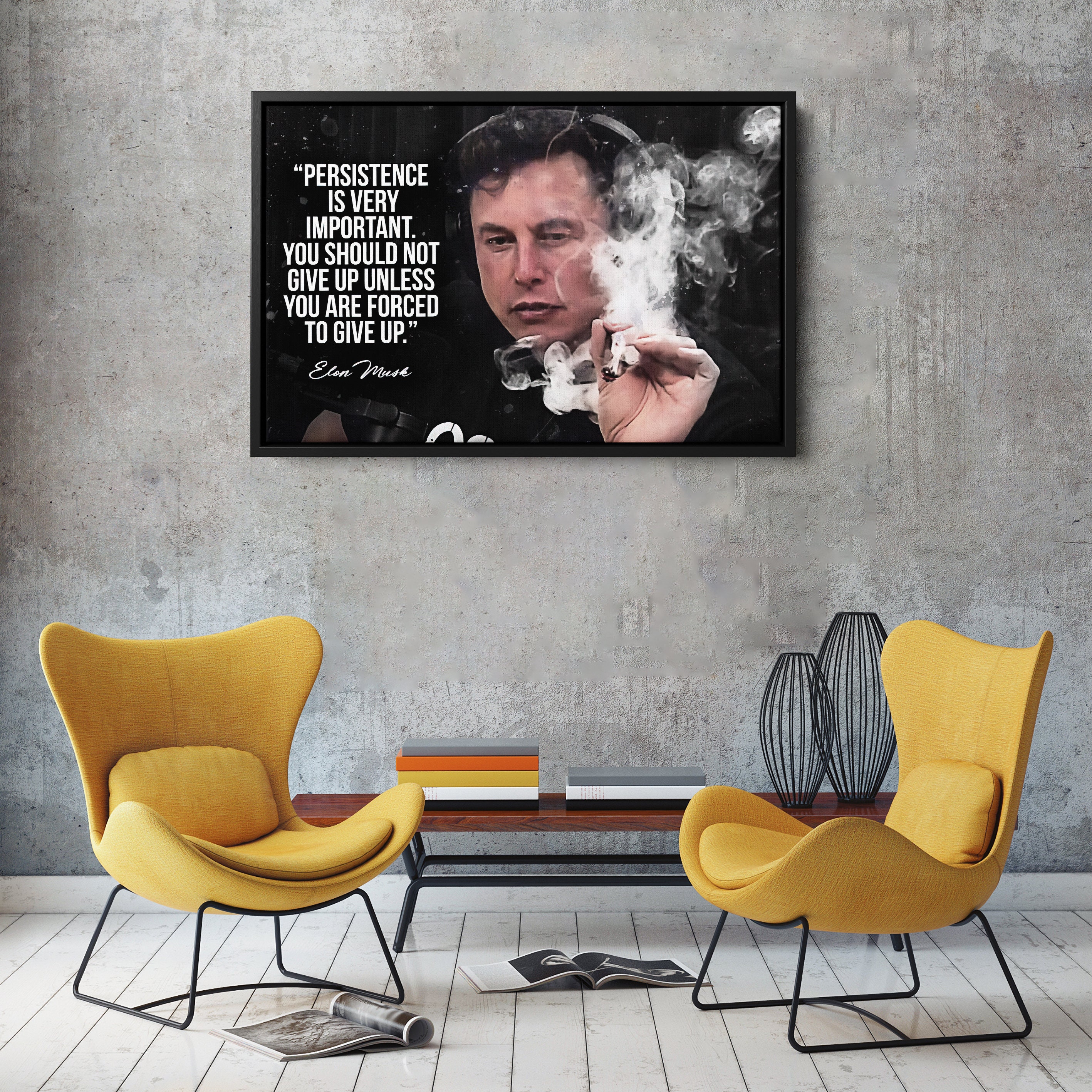 Elon Musk Cigar Poster Quote Canvas Poster Wall Art Print Home Decor ...