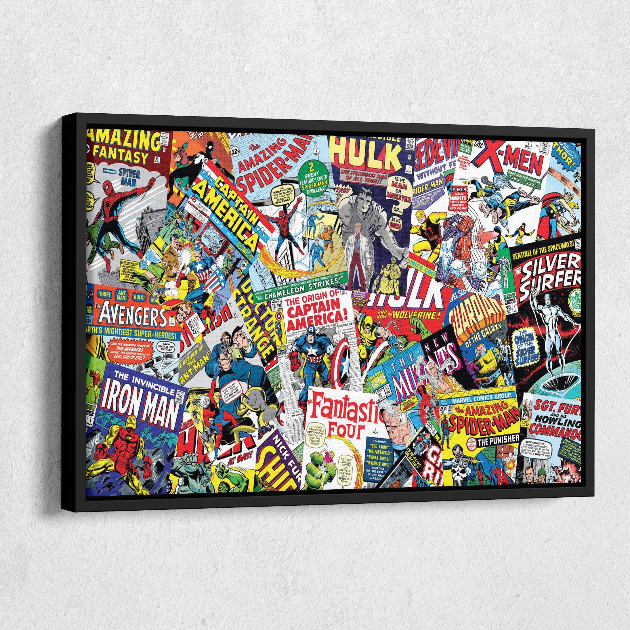 History of Comic Books Collage Canvas Wall Art Home Decor Framed Art - Etsy