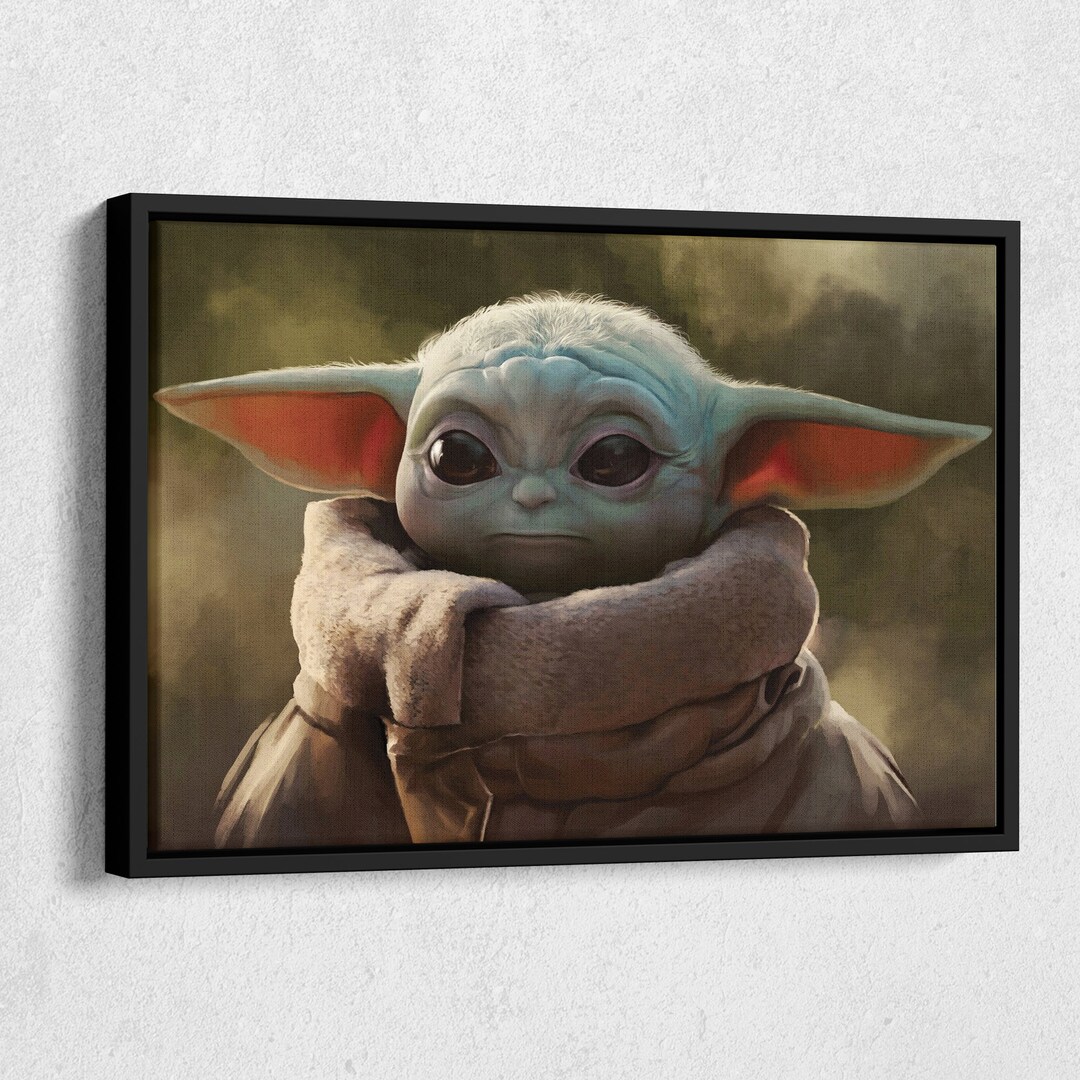 Star Wars Poster Baby Yoda Wall Art Canvas Canvas Wall Art Canvas Wall ...