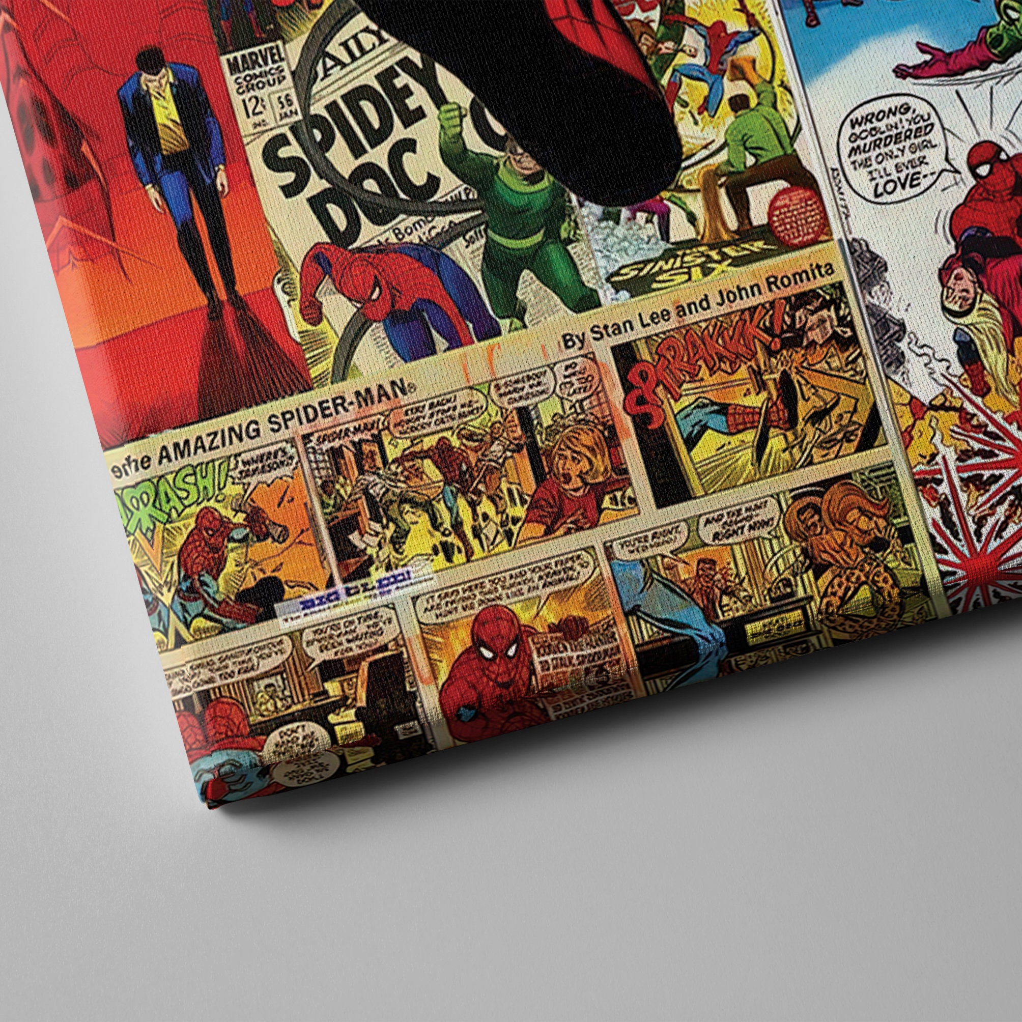 Spiderman Collage Art Poster Comics Canvas Wall Art Home Decor Framed ...