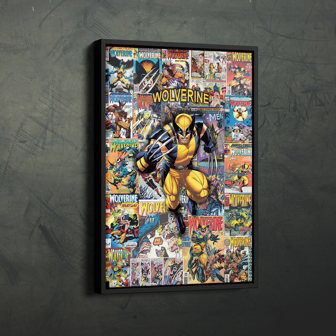 WOLVERINE Collage Art Poster Comics Canvas Wall Art Print Home Decor ...