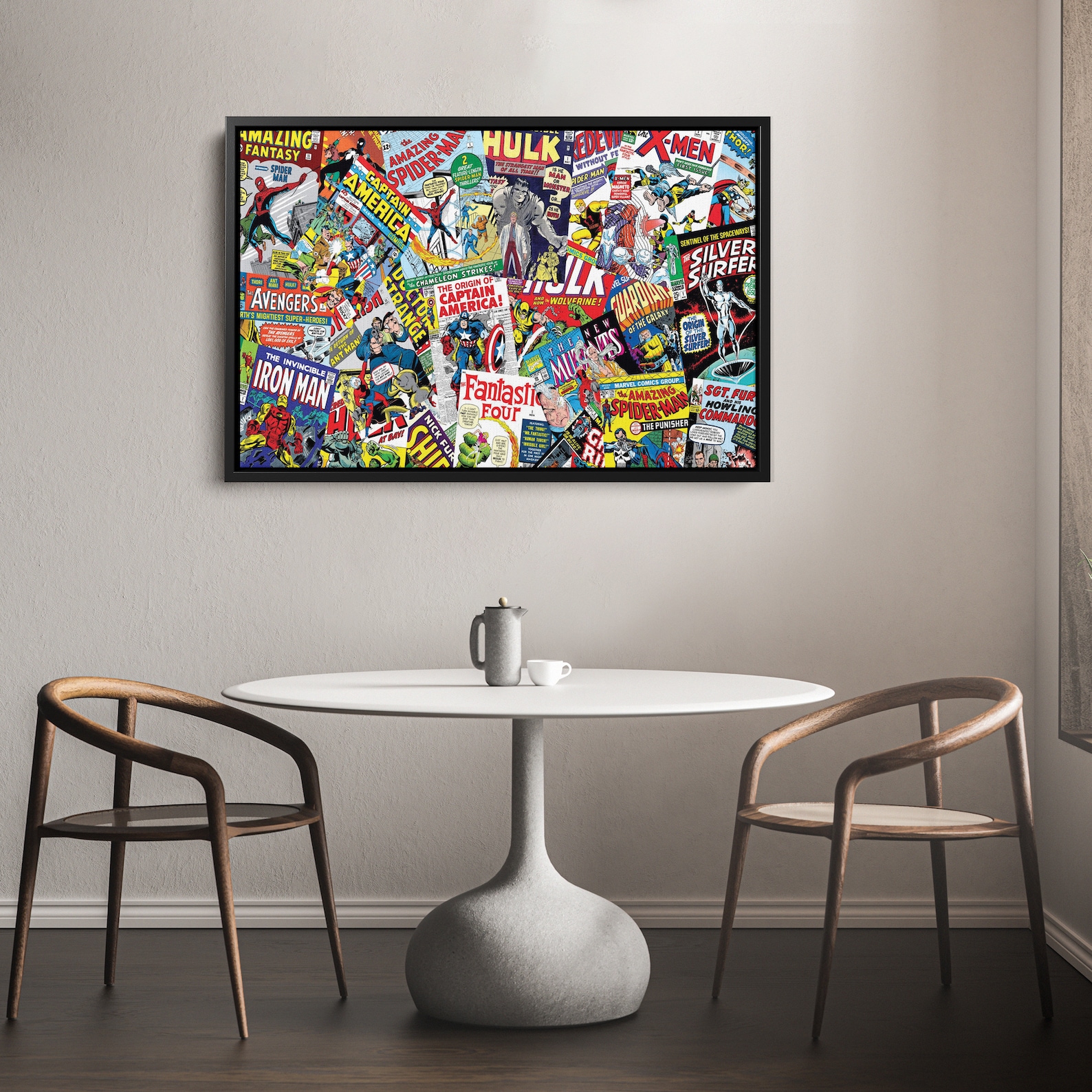 History of Comic Books Collage Canvas Wall Art Home Decor Framed Art - Etsy