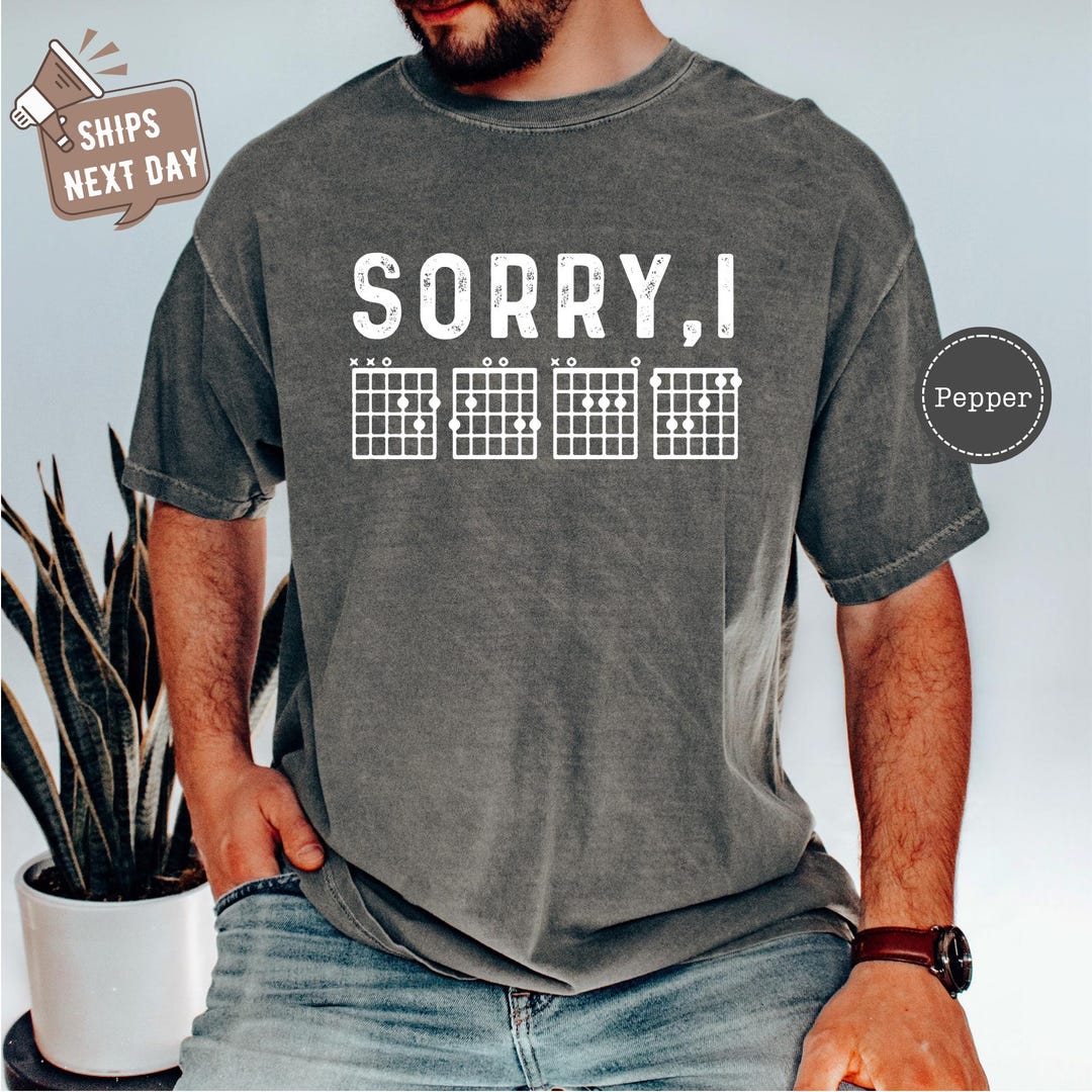 Sorry IDGAF Musician Shirt, Funny Shirts for Guitarist, Guitar Chord ...