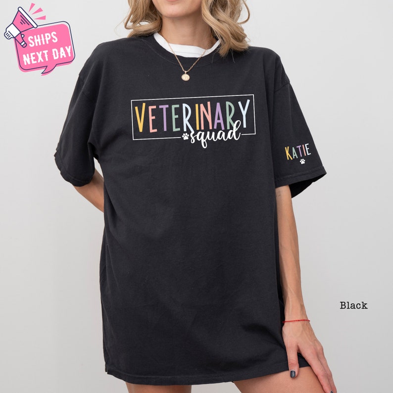 Veterinary Squad Custom Shirts With Name, Vet Squad Shirts, Vet Tech ...