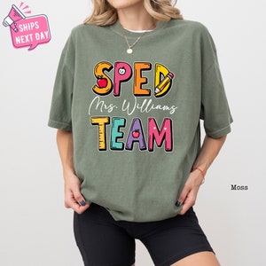 SPED Team Shirt, Custom Name Special Ed Staff Shirts, Personalized ...