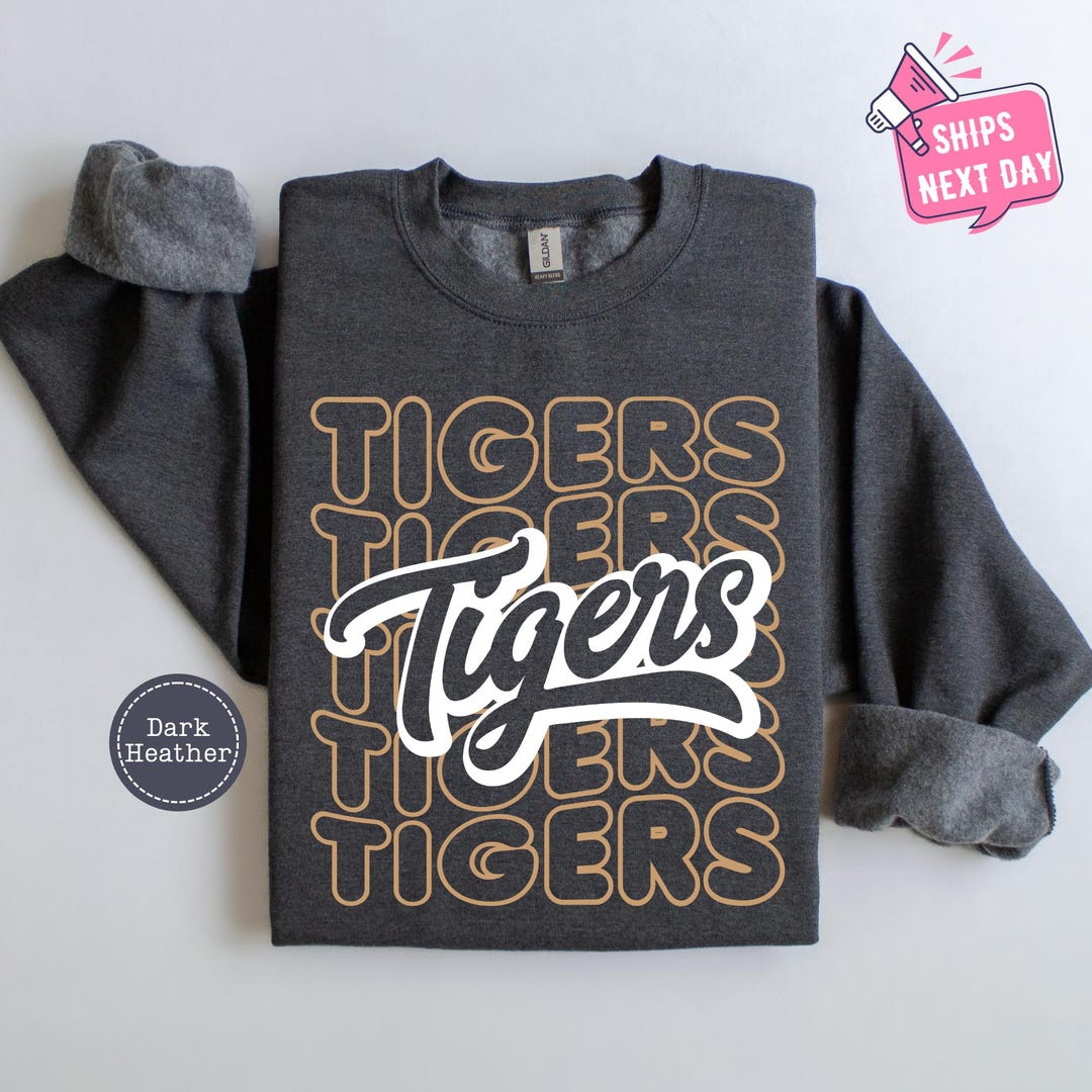 Tigers Sweatshirt, Tigers School Mascot Sweater, Tigers School Spirit Sweatshirts, Go Tigers ...