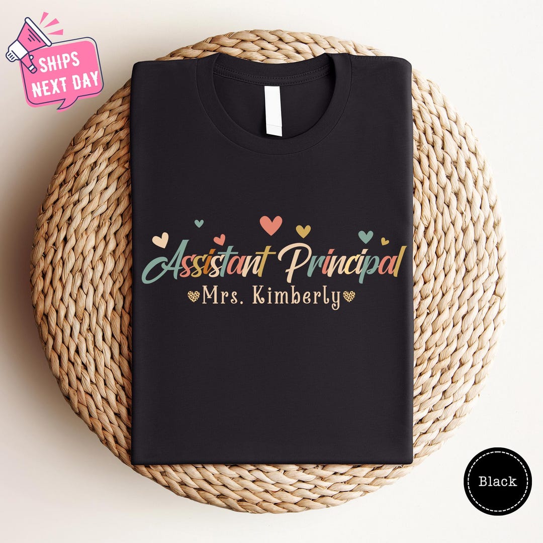 Personalized Assistant Principal Shirt, School Vice Principal Custom ...