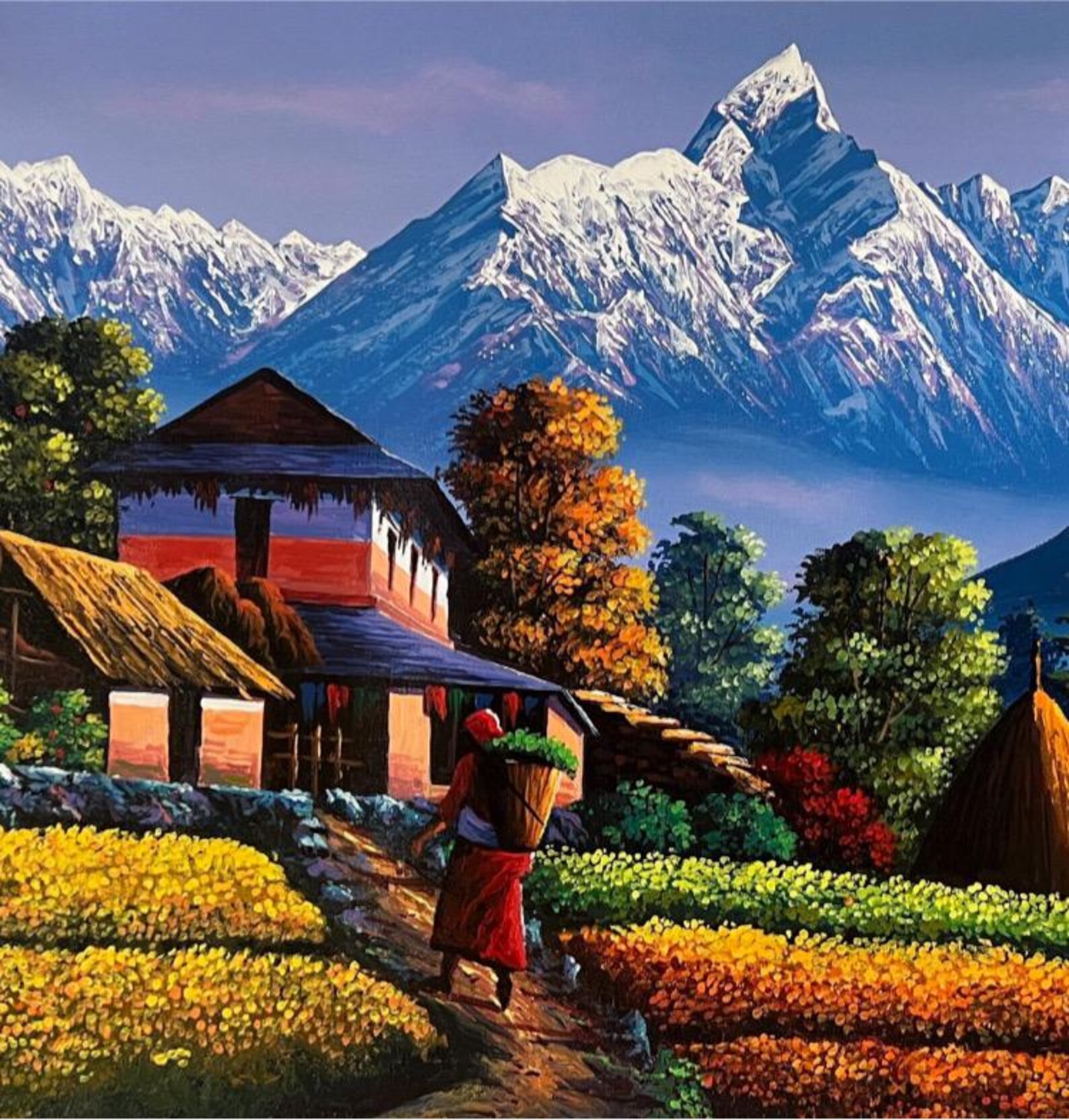 Ghandruk Village, Annapurna Range With Machhapuchhre - Etsy