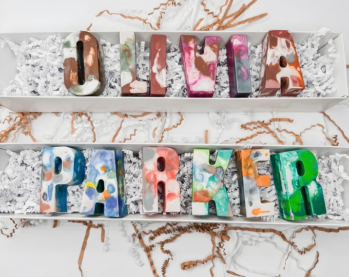 Name Crayons, Natural Colors, Bright Colors - Etsy