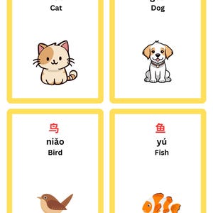 100 Themed Chinese Printable Flashcards - Fun Learning for Kids ...