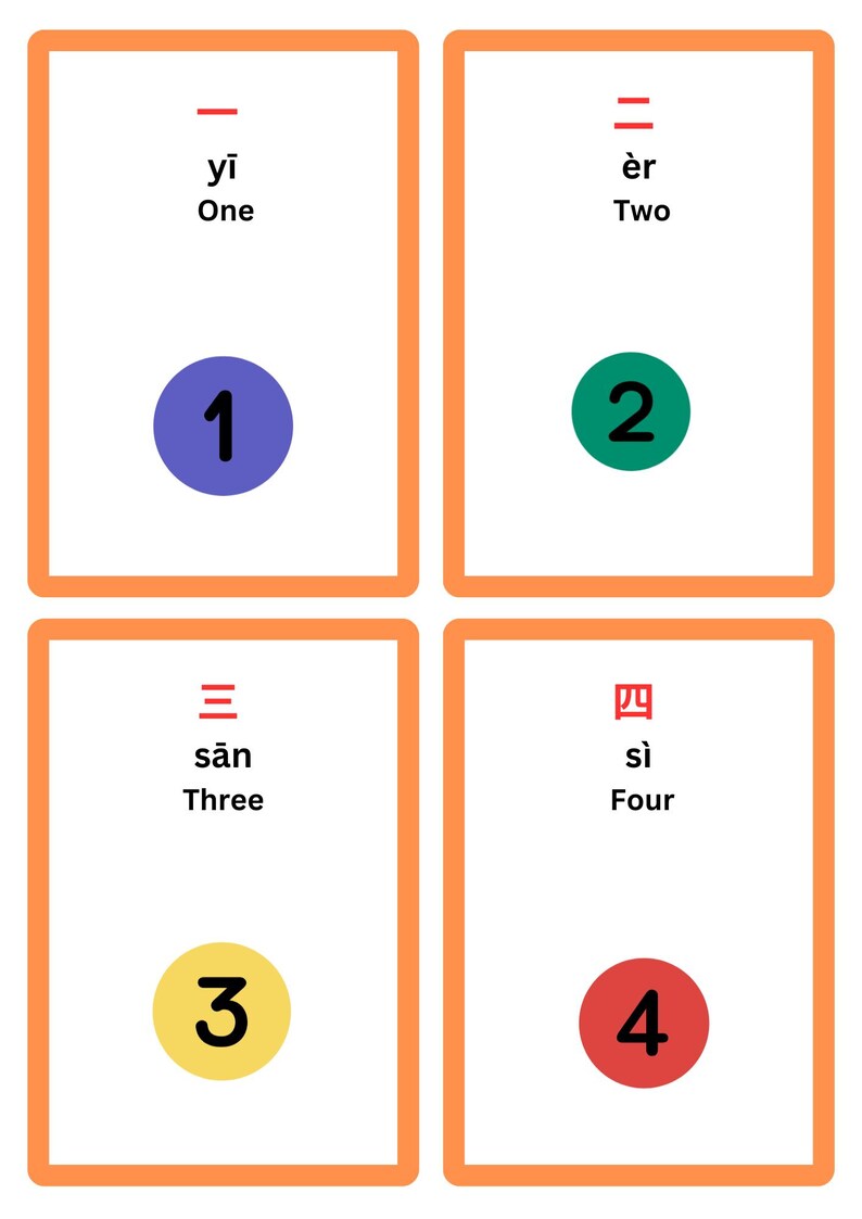 100 Themed Chinese Printable Flashcards - Fun Learning for Kids ...