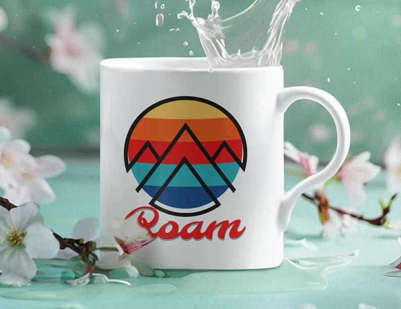 Roam in a Minimalistic Mountain Setting With Sunset Rainbow as a ...
