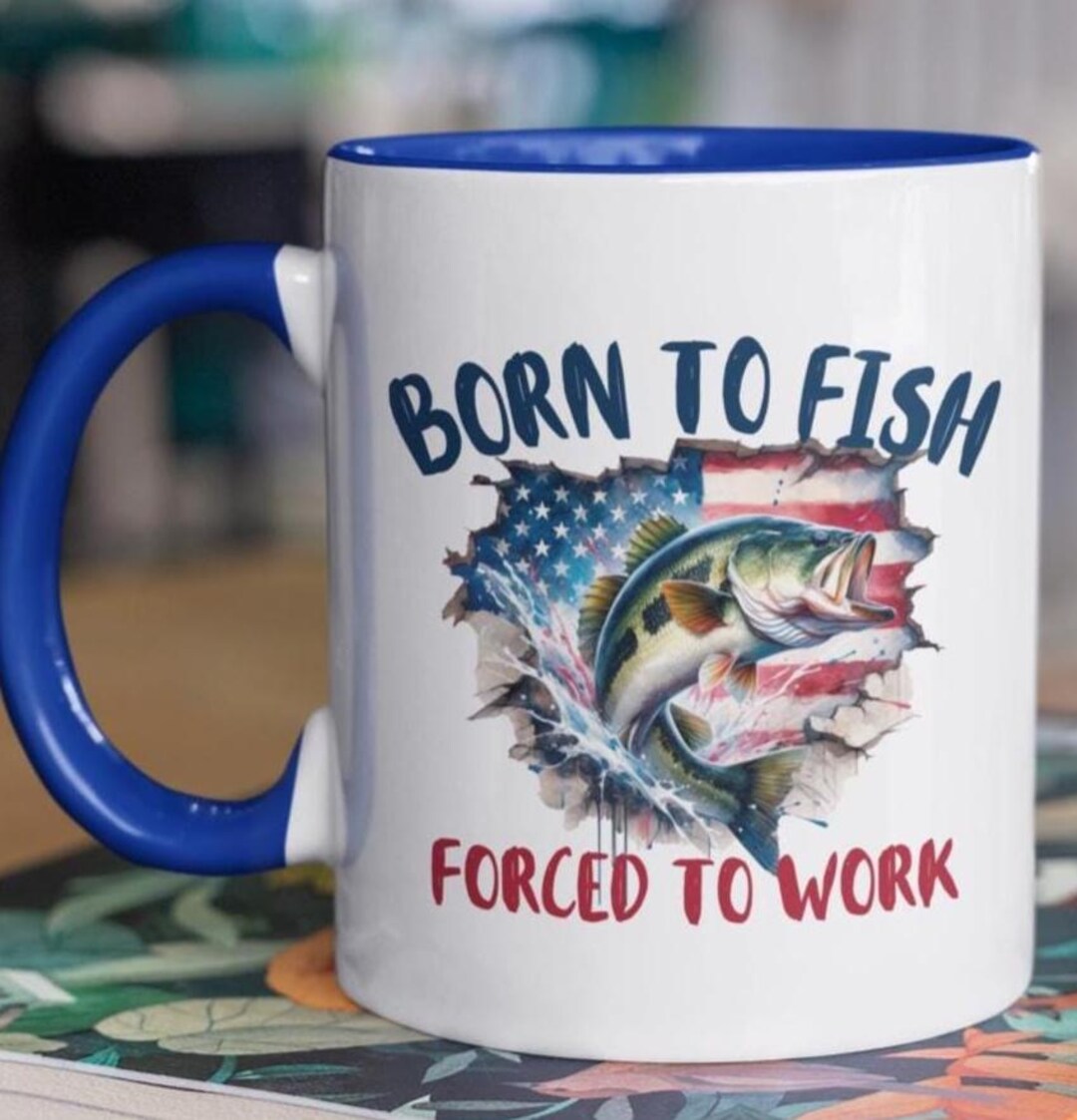 Largemouth Bass Mug: "born to Fish" Angler Gift - Etsy