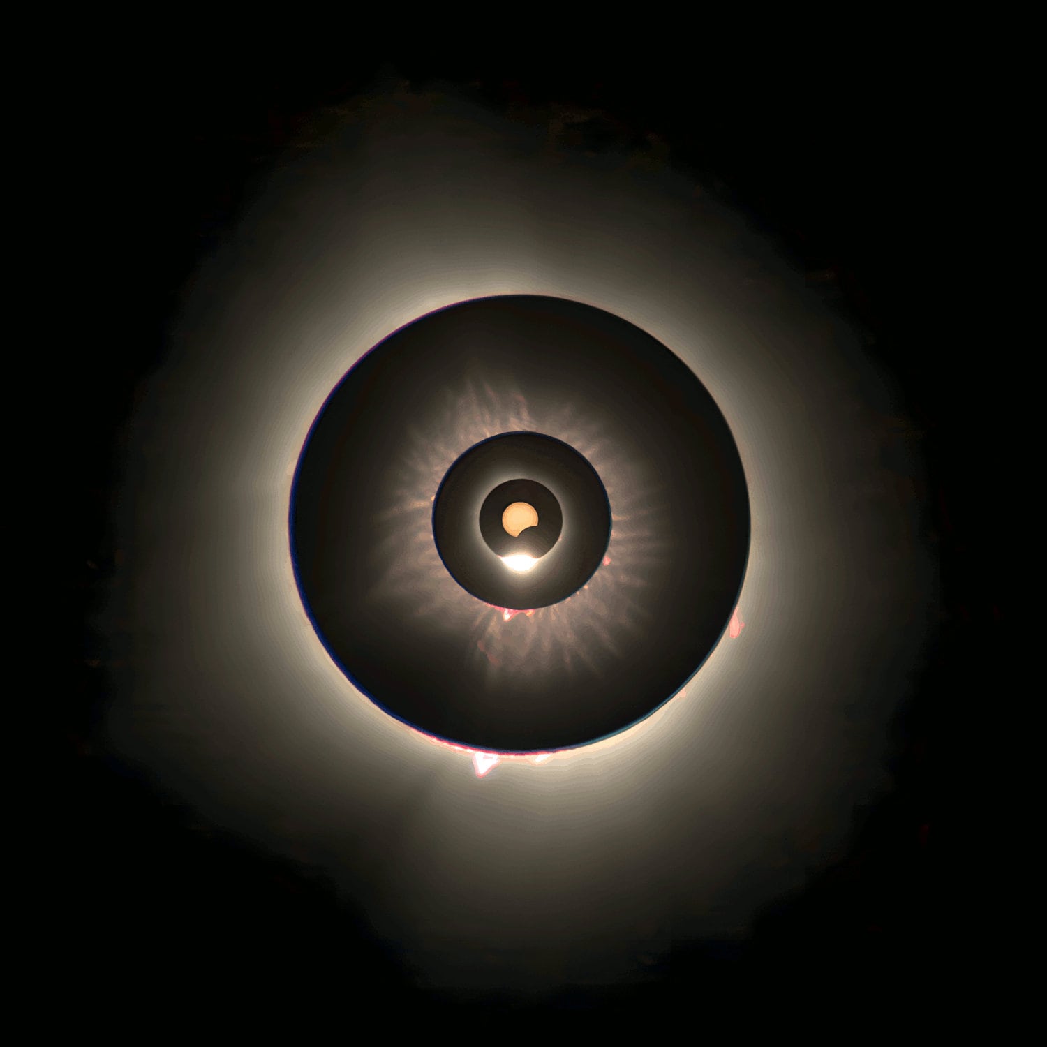 Composite of Multiple Images of the 2024 Total Eclipse Taken in Glover ...