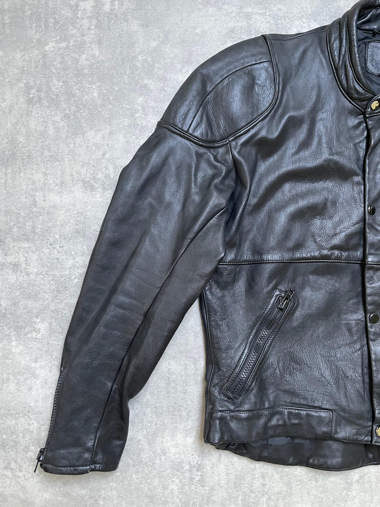Echtes Leder Leather Motorcycle Jacket Size 58 Black Motorsport Moto - Etsy