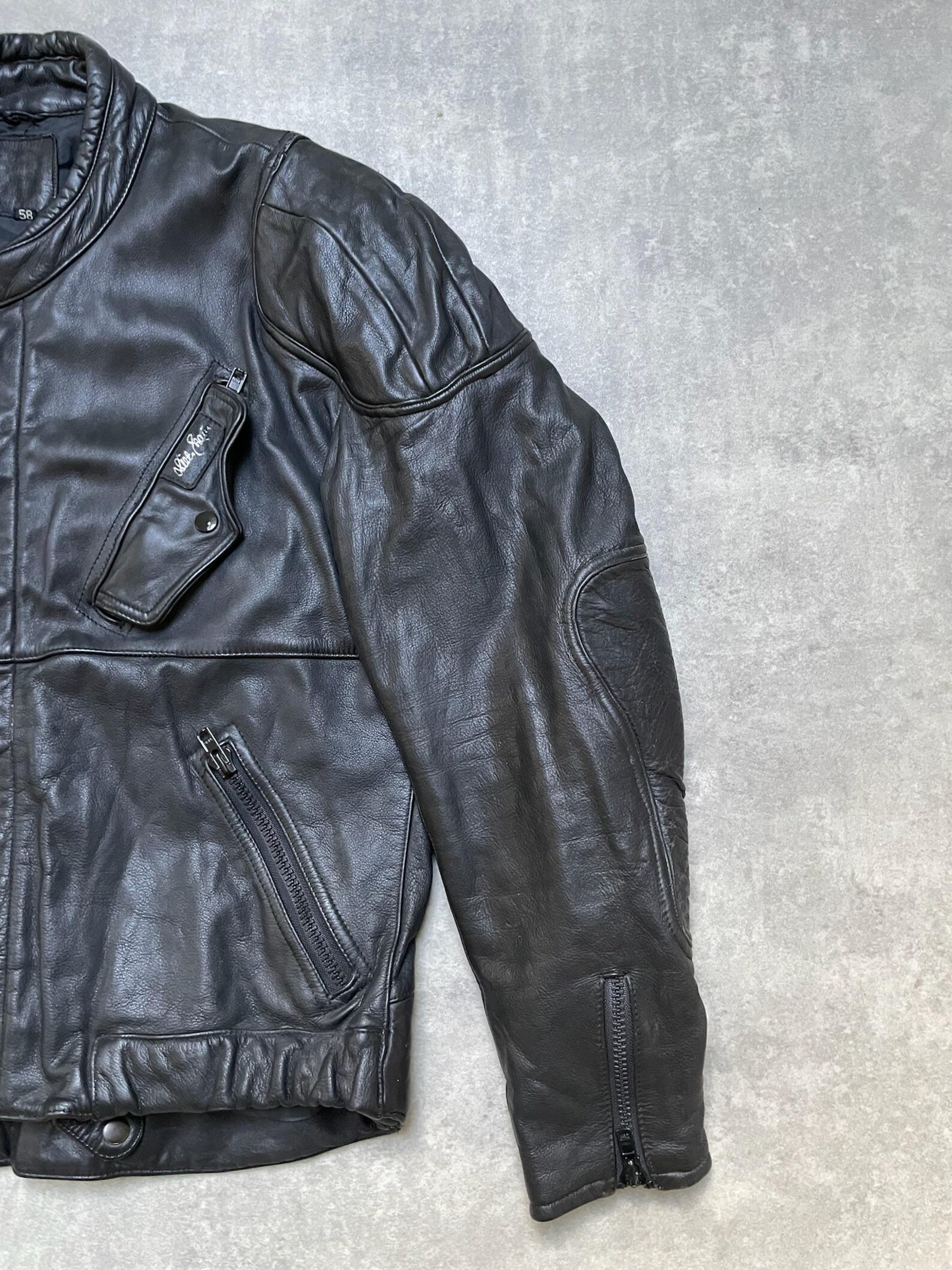 Echtes Leder Leather Motorcycle Jacket Size 58 Black Motorsport Moto - Etsy