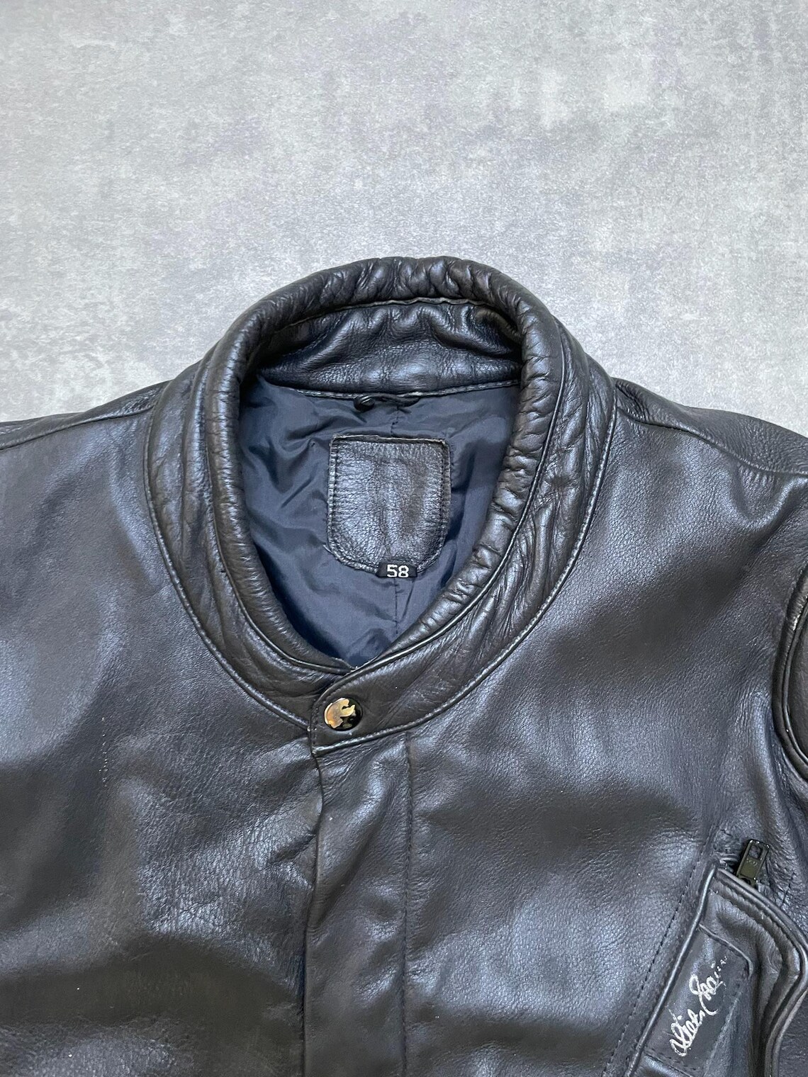 Echtes Leder Leather Motorcycle Jacket Size 58 Black Motorsport Moto - Etsy