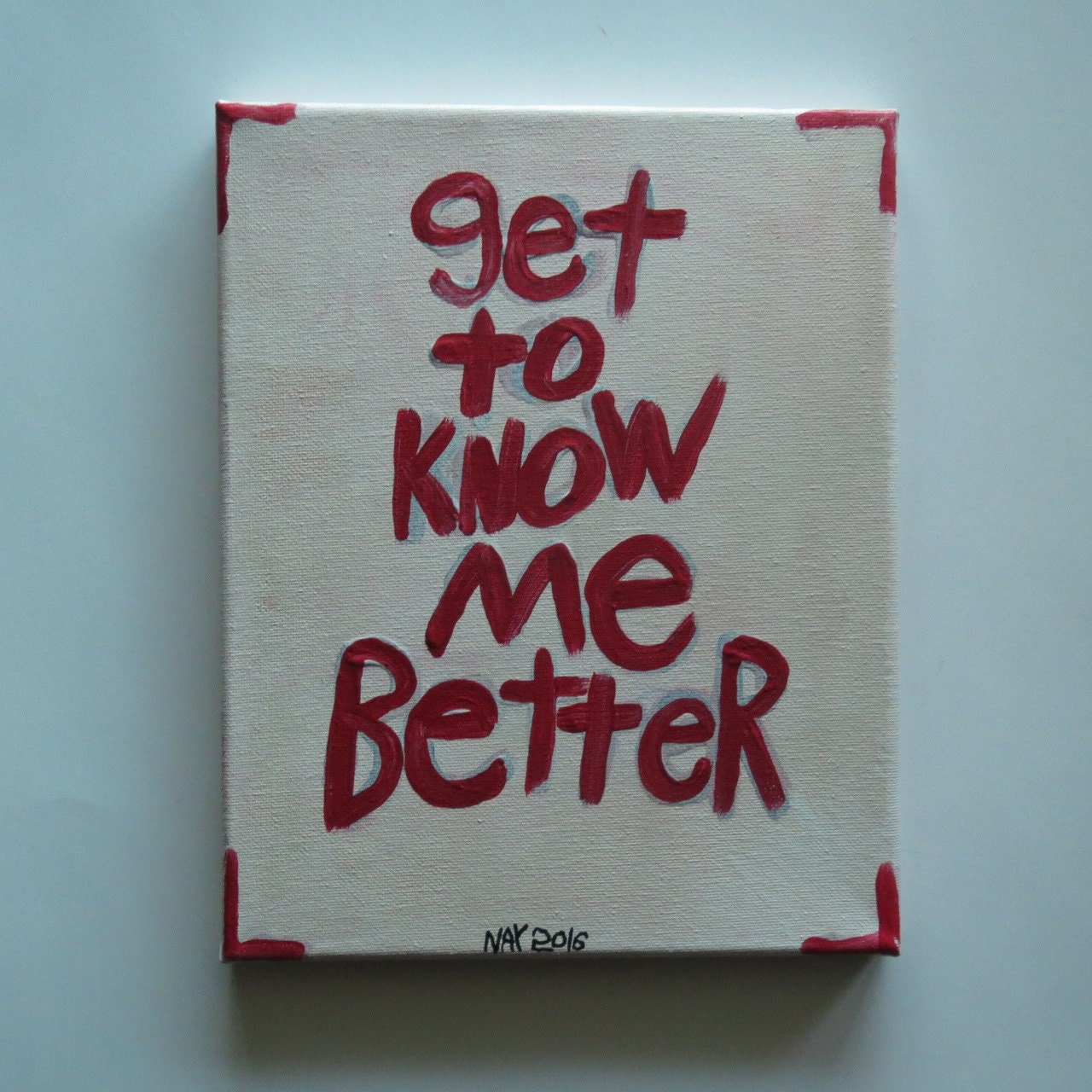 Get to Know Me Better Word Art Painting - Etsy