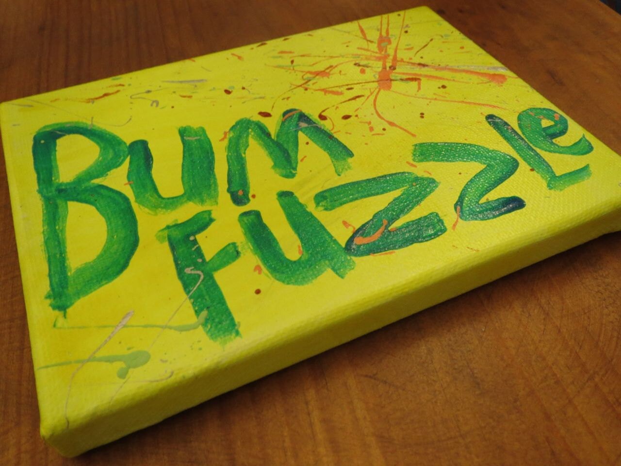 Bumfuzzle Small Word Art Painting Neon Yellow - Etsy