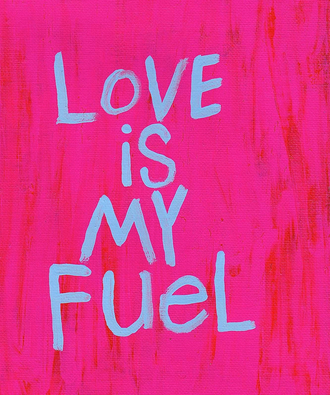 Original WORD ART Love Fuel Red Painting Nayarts - Etsy
