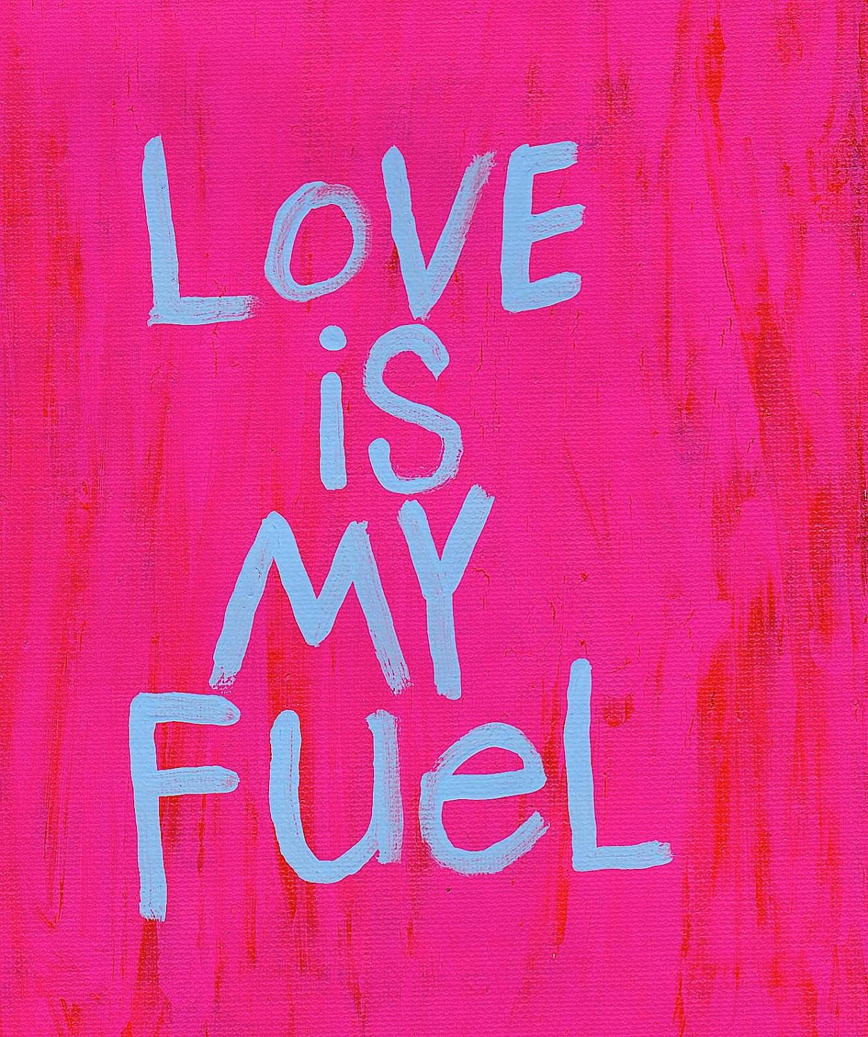 Original WORD ART Love Fuel Red Painting Nayarts - Etsy