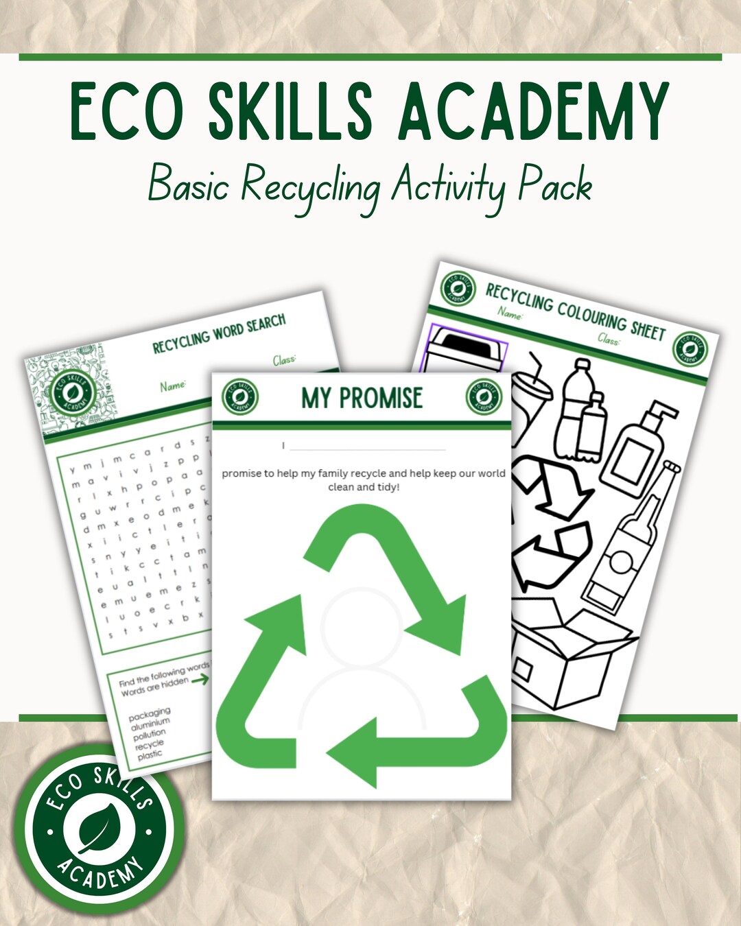 Recycling Activity Sheets - Etsy