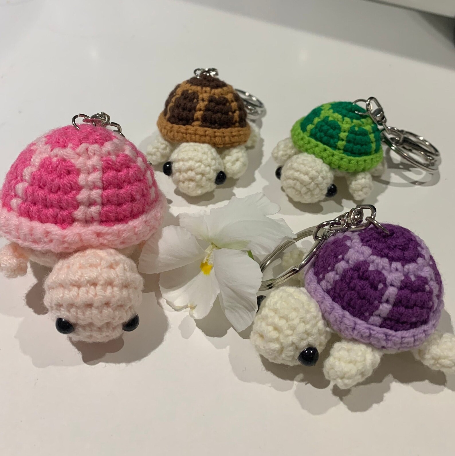 Handcrafted Crocheted Adorable Turtle Key Chains - Etsy