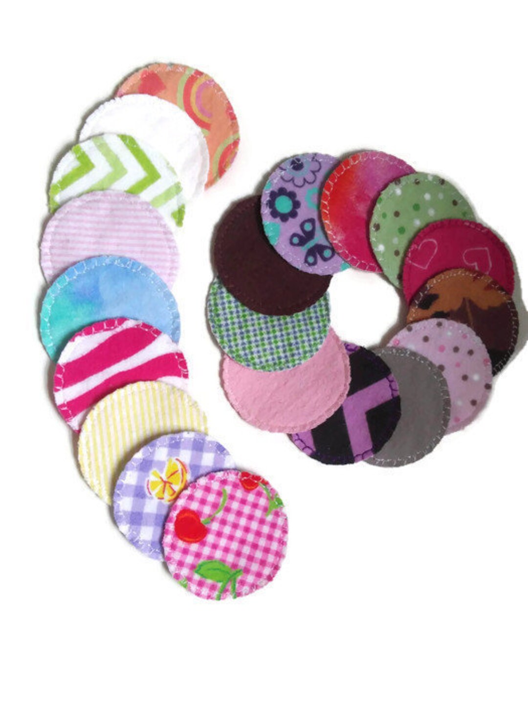 Grab Bag Reusable Cotton Rounds Pads 20 Pack Assorted Teen - Etsy