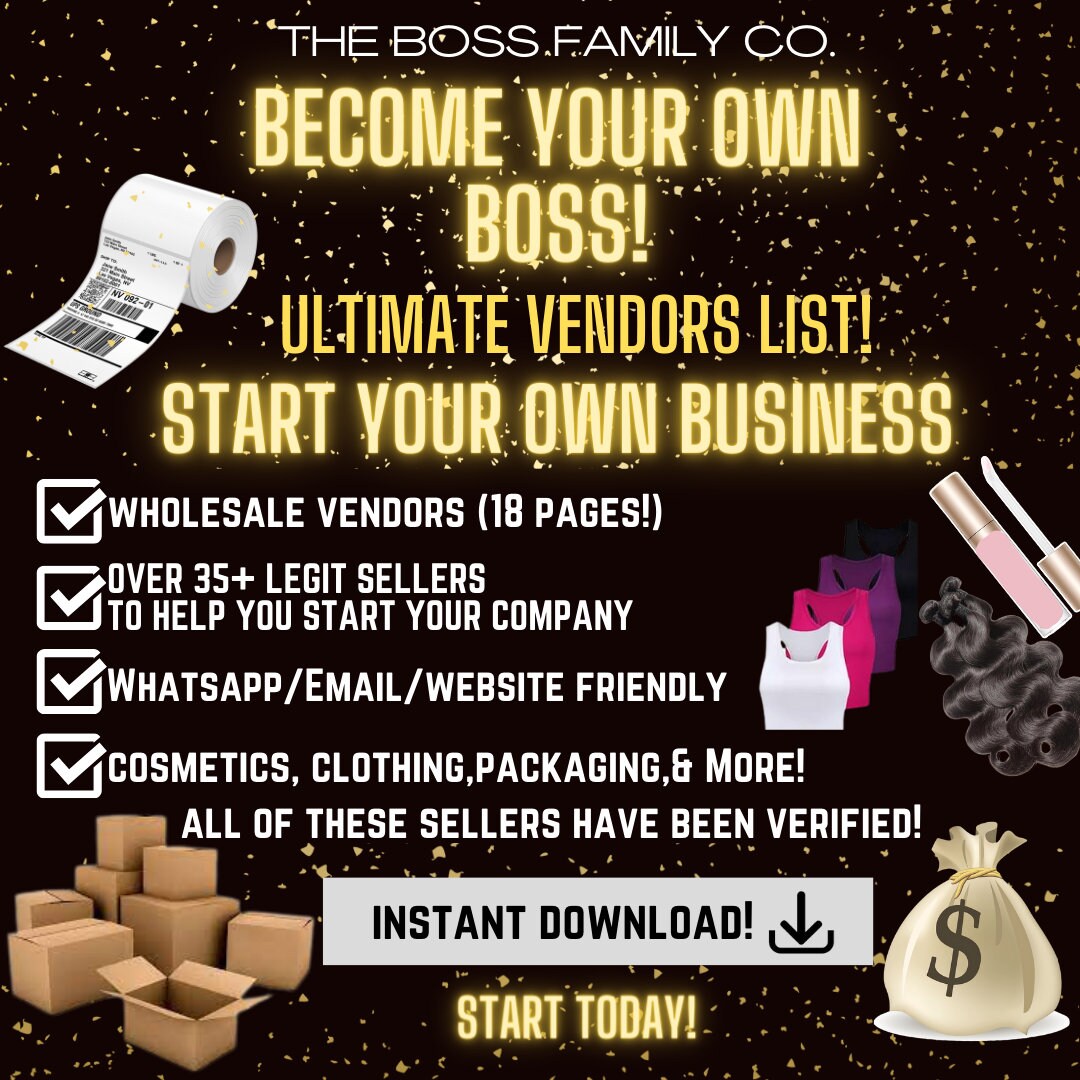 Ultimate Vendors List - Etsy