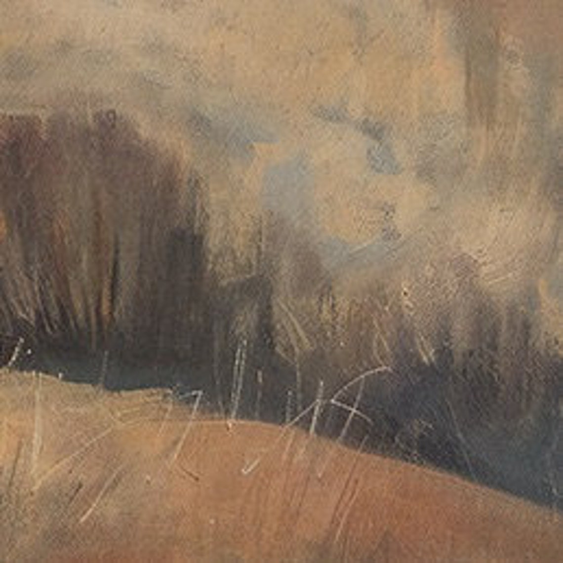 Barren Landscape Print Minimalist Digital Art Rolling Hills Tranquil ...