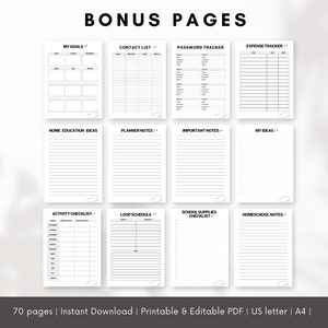 Homeschool Planner 2025 | Printable Homeschool Binder | Digital Lesson ...