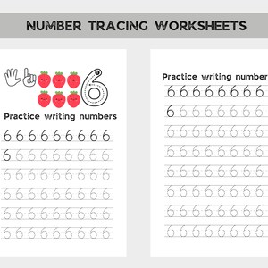 Printable Preschool Number Tracing Worksheets | Tracing Sheets for ...