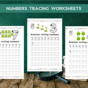 58 Printable Preschool Alphabet & Numbers Tracing Worksheets | Tracing ...