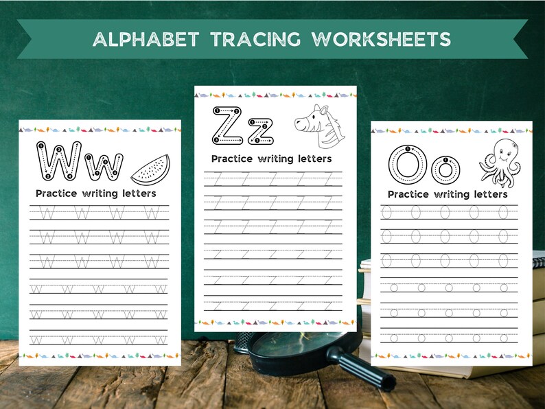 58 Printable Preschool Alphabet & Numbers Tracing Worksheets Tracing ...