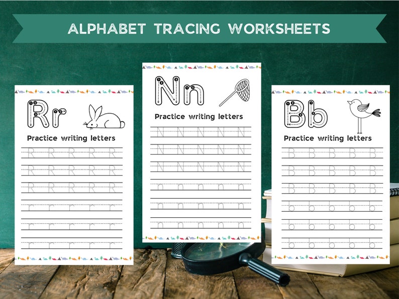58 Printable Preschool Alphabet & Numbers Tracing Worksheets Tracing ...