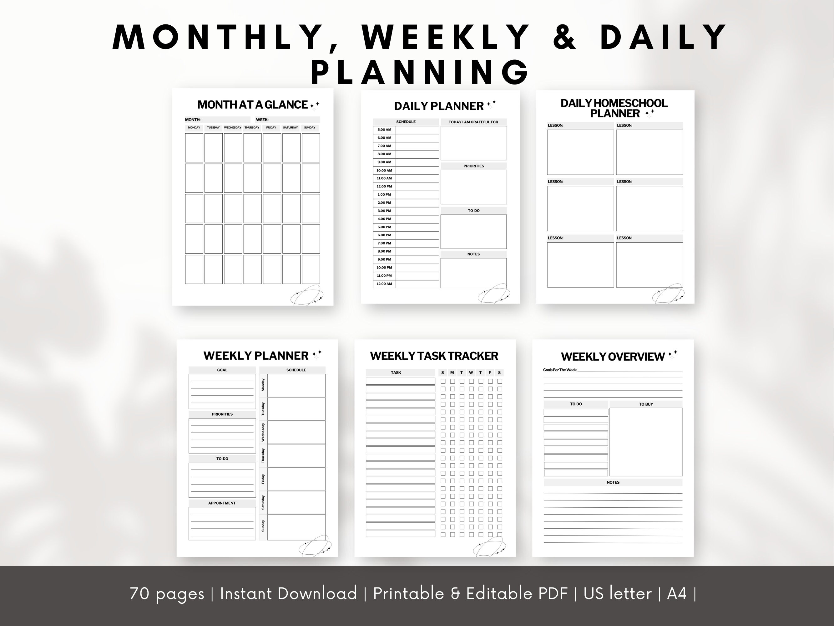 Homeschool Planner 2025 | Printable Homeschool Binder | Digital Lesson ...