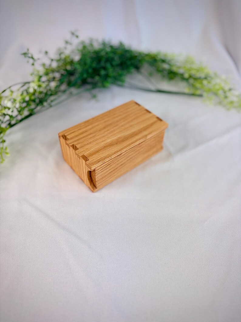Handmade Oak Salt & Pepper Box – Dual Compartment Sliding Drawer Salt ...
