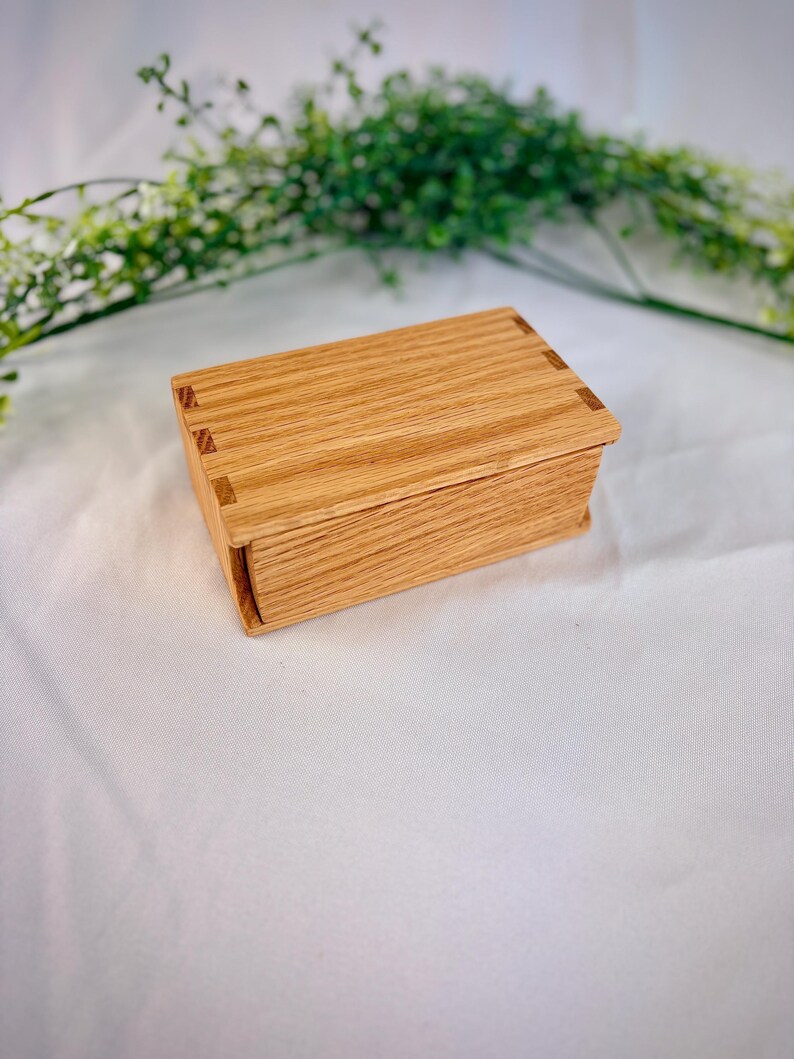 Handmade Oak Salt & Pepper Box – Dual Compartment Sliding Drawer Salt ...