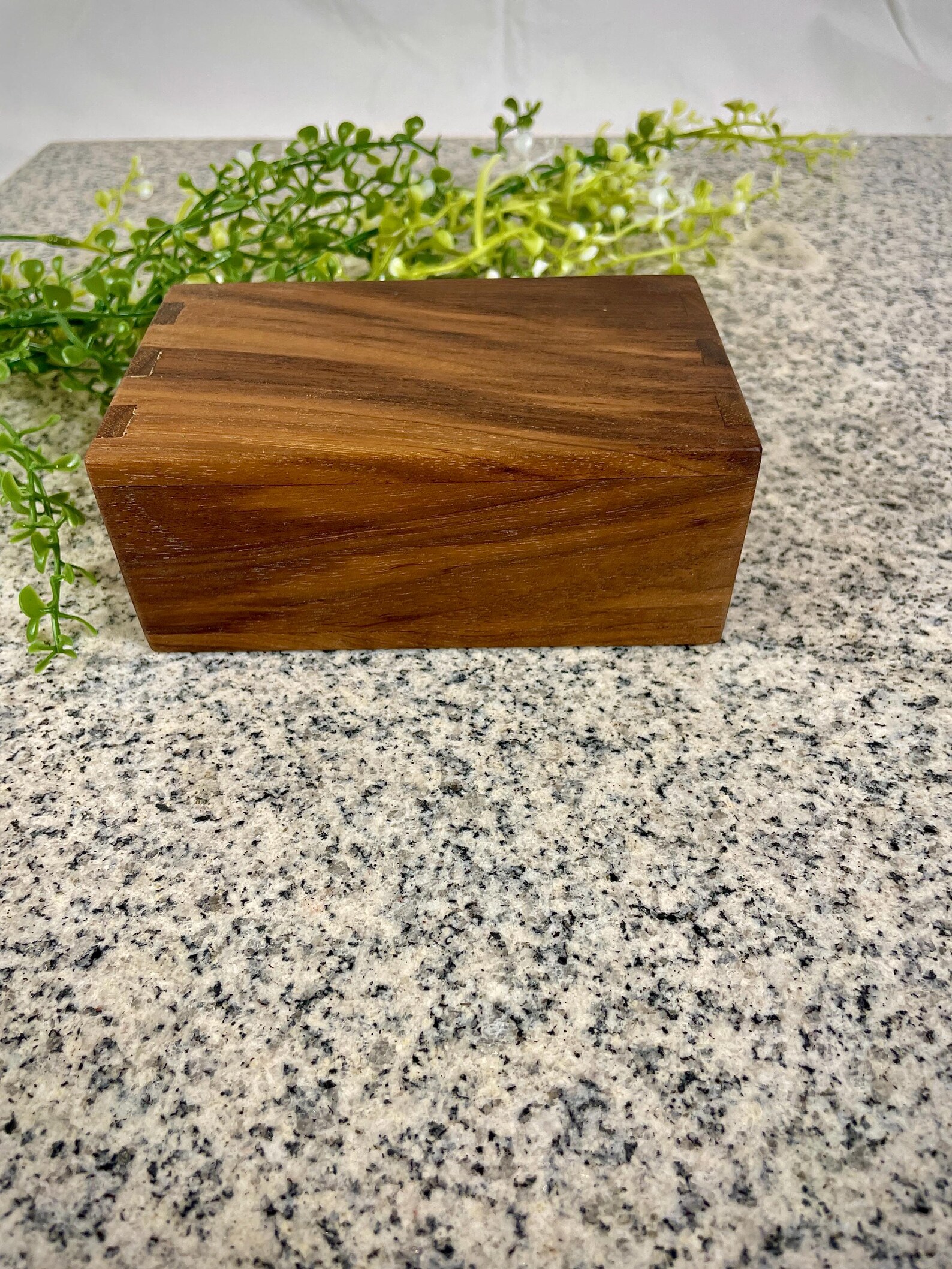 Salt Box With Solid Wood Drawer Made From Walnut. Holds 1/2 Cup of Salt ...