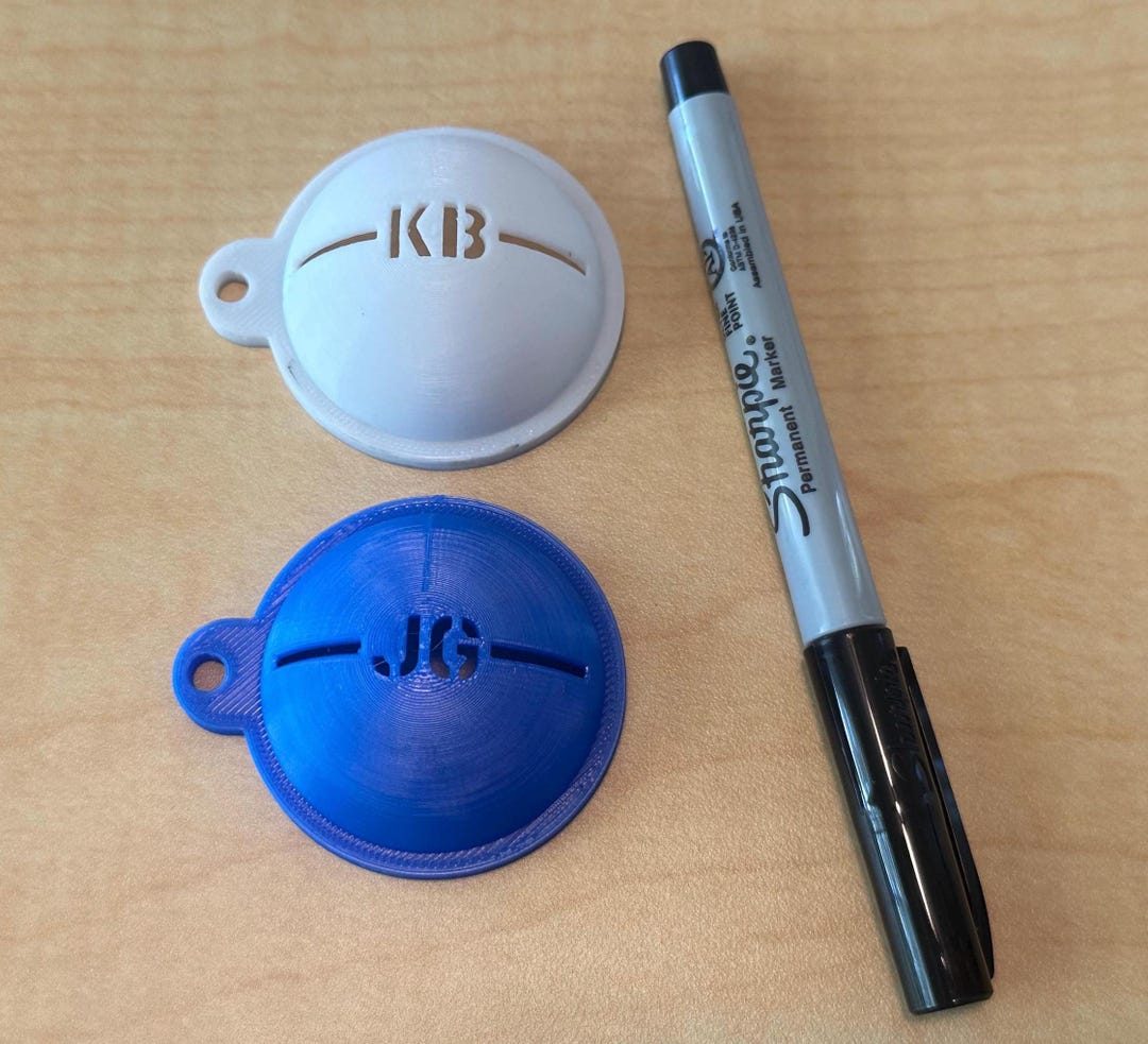 Personalized Golf Ball Alignment Marker With Initials | Custom Stencil ...