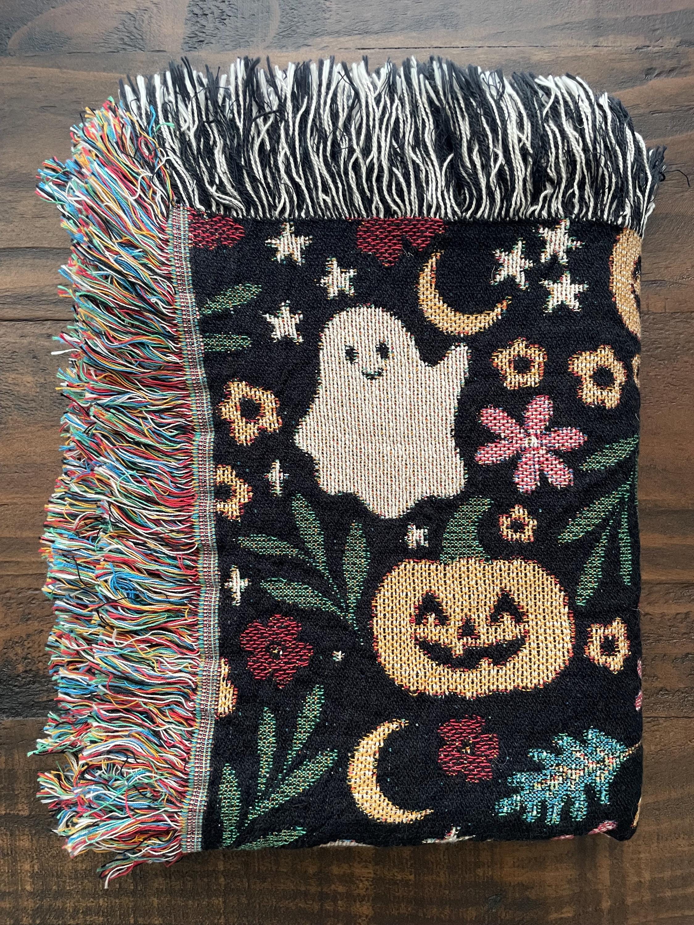 Ghostly Halloween Lovers Gift Blanket: Spooky Season Gifted Decor ...