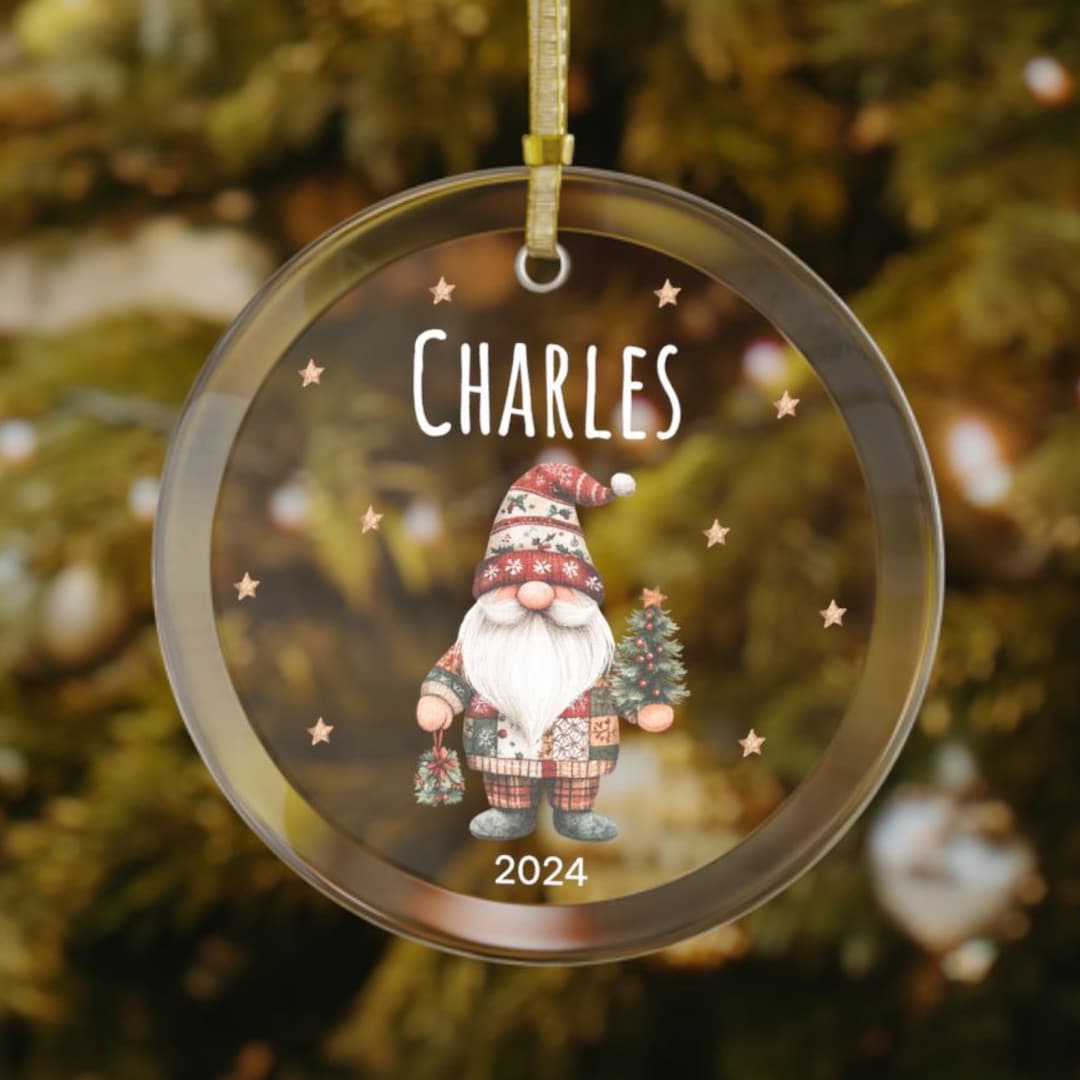 Gnome Christmas Ornament: Custom Gnome Christmas Gift, Personalized ...