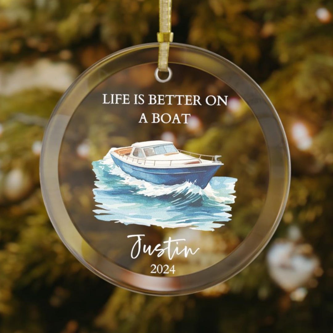 Boat Ornament Boating Christmas Gift Custom Boat Gift Personalized ...