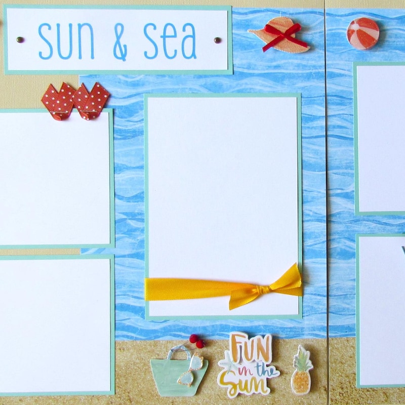 Beach Scrapbook Layouts - Etsy