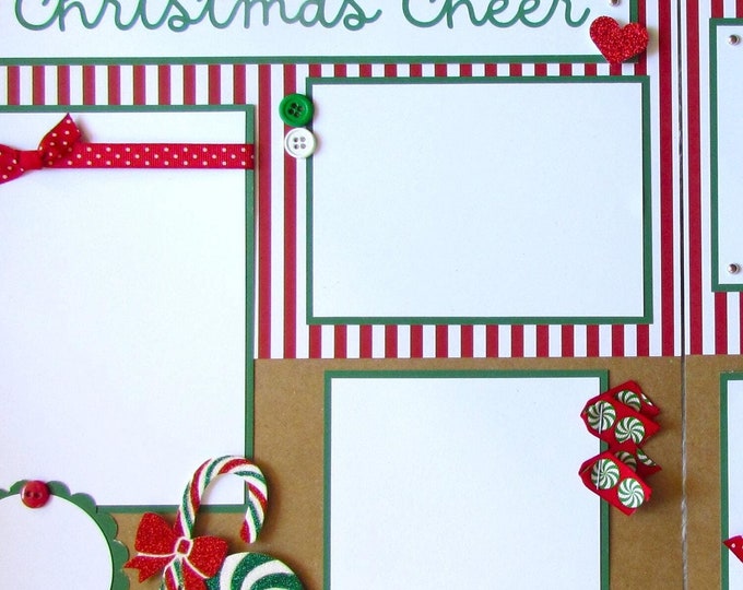 CHRISTMAS CHEER 12x12 Premade Scrapbook Pages - Holiday Scrapbook ...