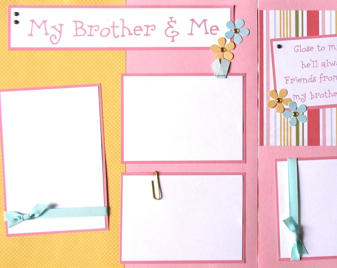 FAMILY 12x12 Scrapbook Pages - Premade Layout - Brothers and Sisters ...