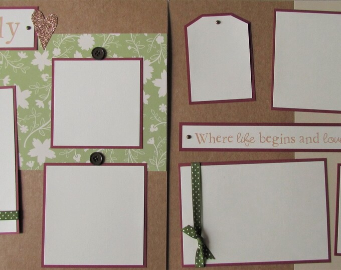 FAMILY 12x12 Scrapbook Pages - Premade Layout - Brothers and Sisters ...