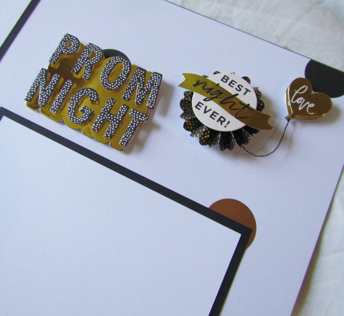 PROM 12x12 Premade Scrapbook Pages - School Dance Layout - A Night to ...