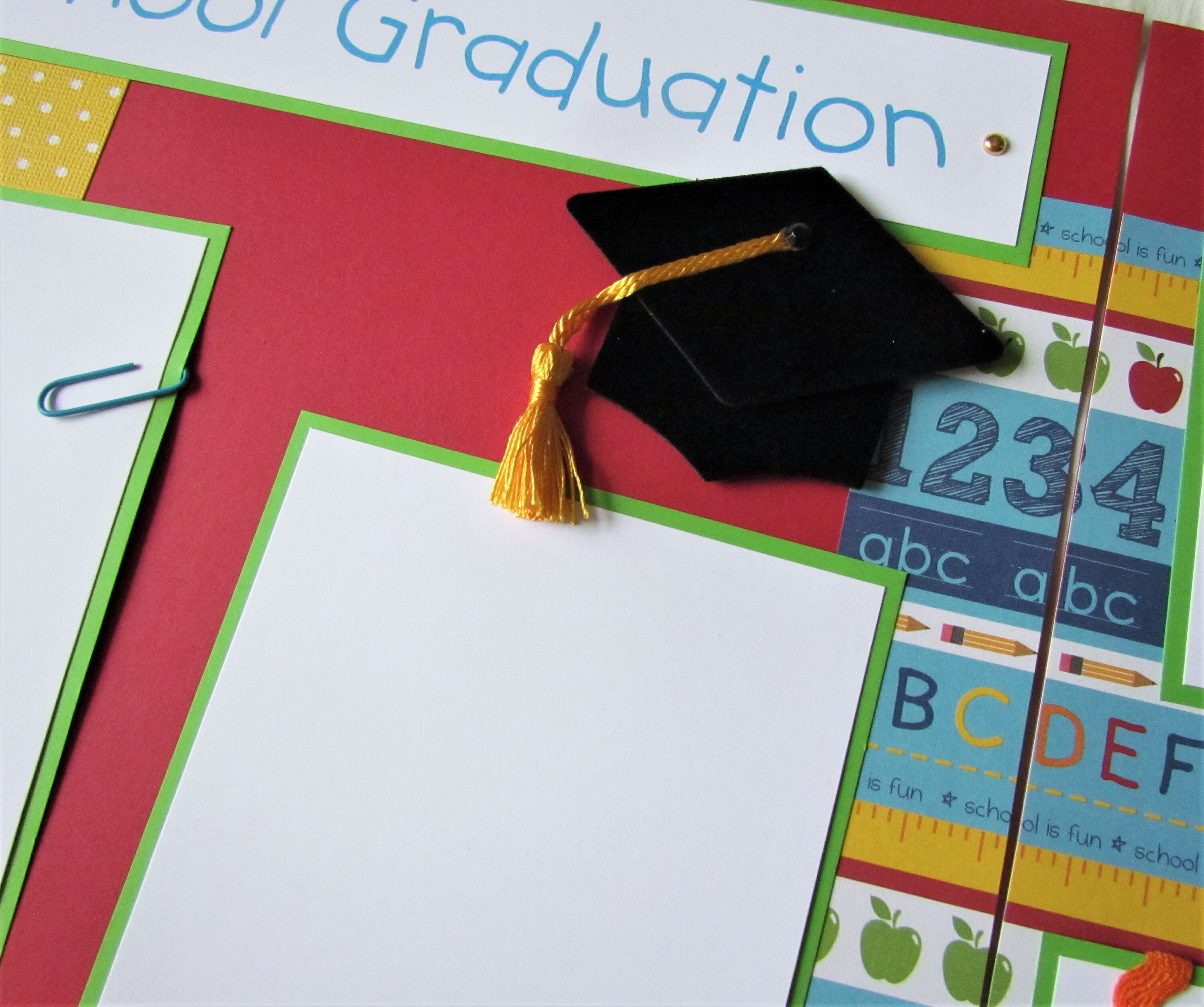 PRESCHOOL or KINDERGARTEN GRADUATION 12x12 Premade Scrapbook Pages ...