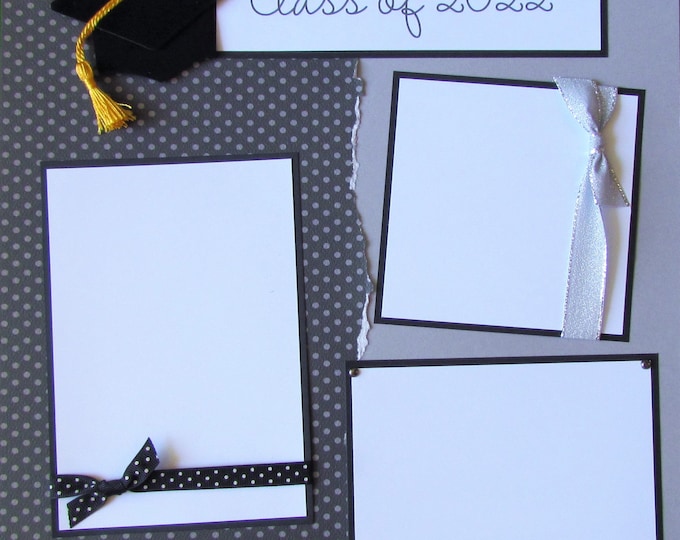 PRESCHOOL or KINDERGARTEN GRADUATION 12x12 Premade Scrapbook Pages ...